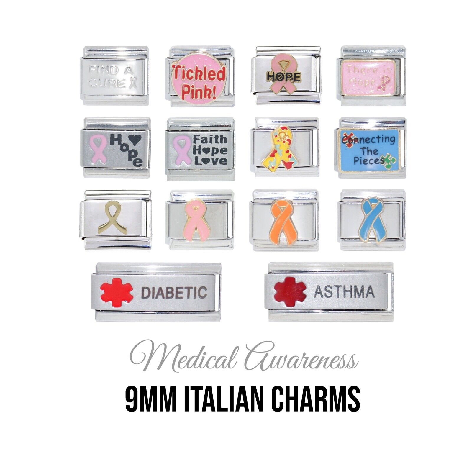 Medical, ribbons - 9mm Italian charm – Charms 4 You